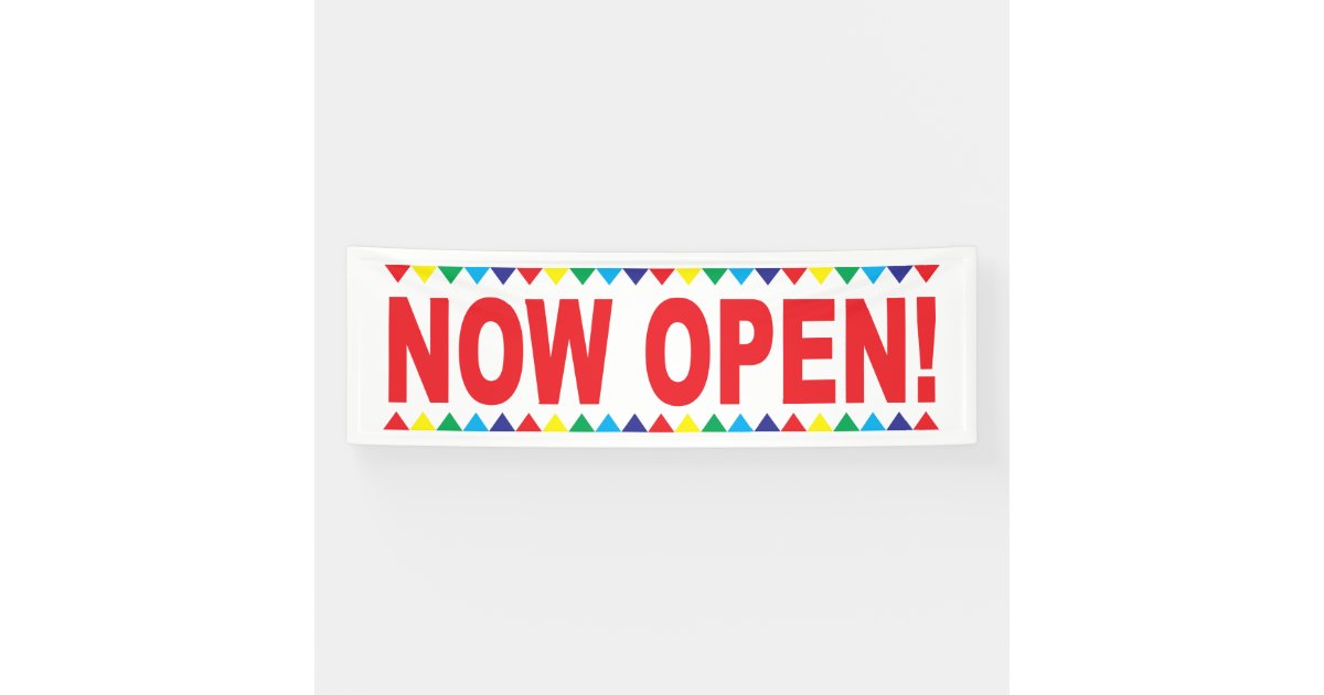 Now Open Business Banner | Zazzle.com