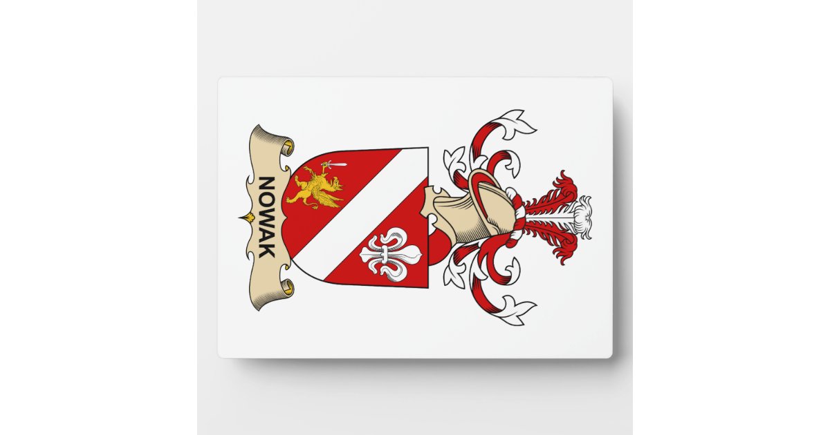 Nowak Family Crest Plaque | Zazzle