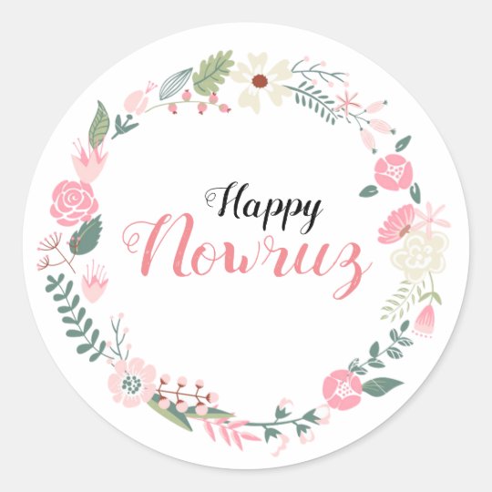 Nowruz Persian Happy Newyear (Norooz) Classic Round Sticker | Zazzle.com