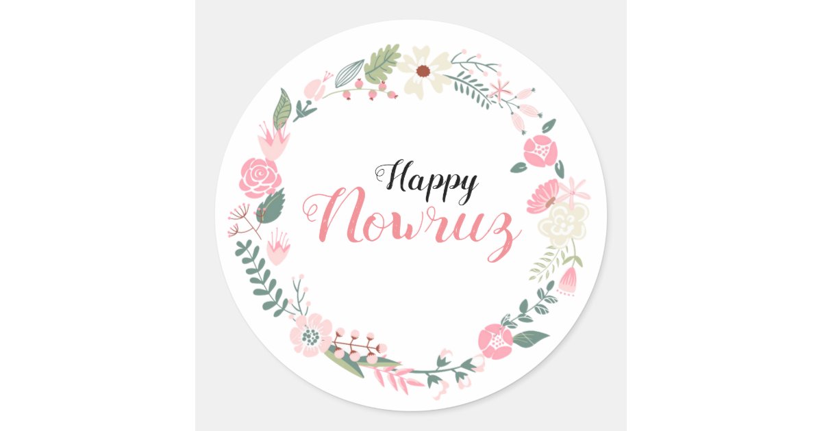Nowruz Persian Happy Newyear (Norooz) Classic Round Sticker | Zazzle