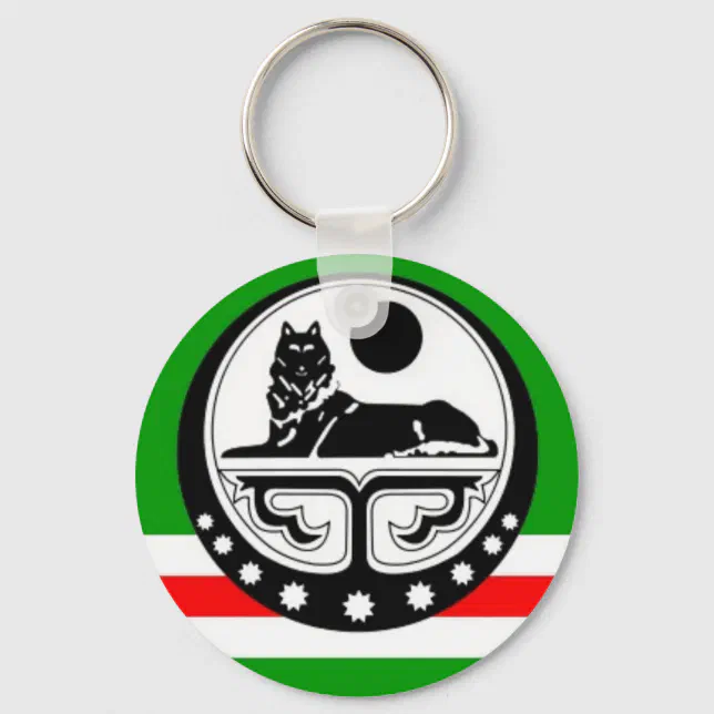 Noxchi chechen flag keychain | Zazzle