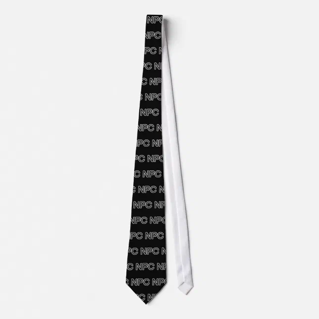 NPC - Non-Playable Character (gamer gear) geek Neck Tie | Zazzle