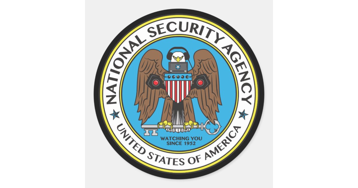 NSA CLASSIC ROUND STICKER | Zazzle