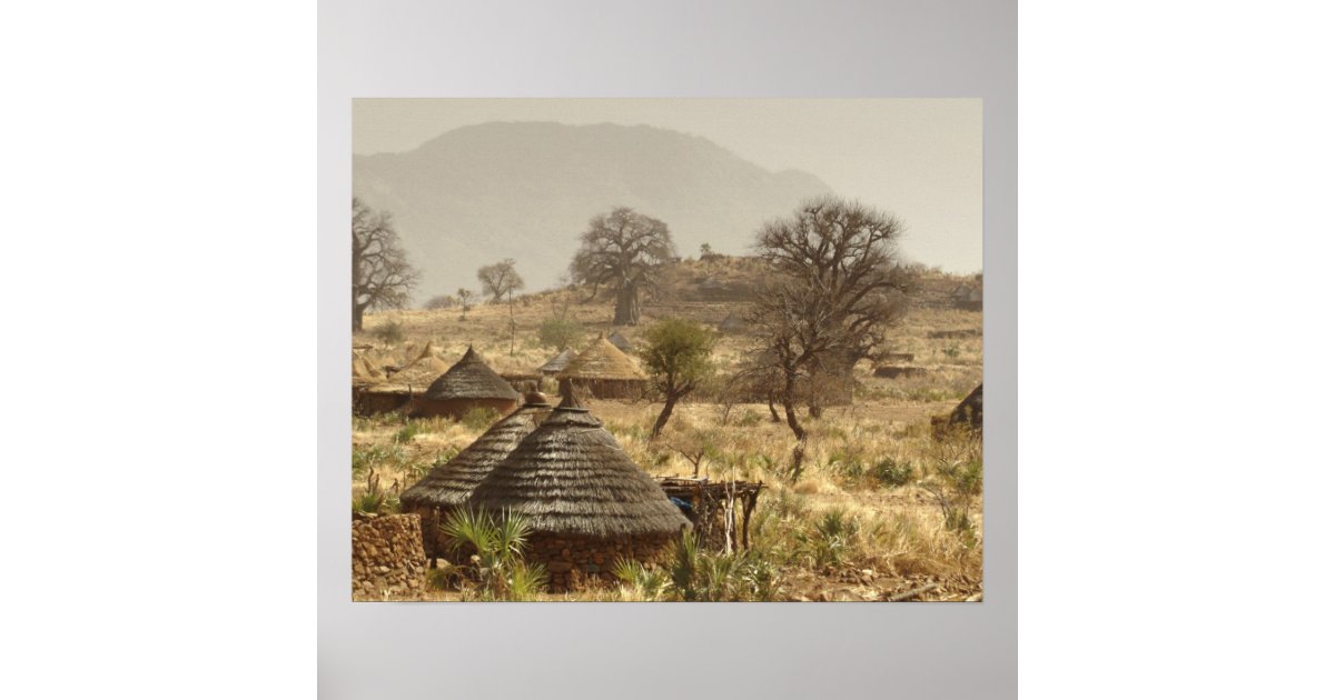 Nuba Mountains, Nugera village Poster | Zazzle
