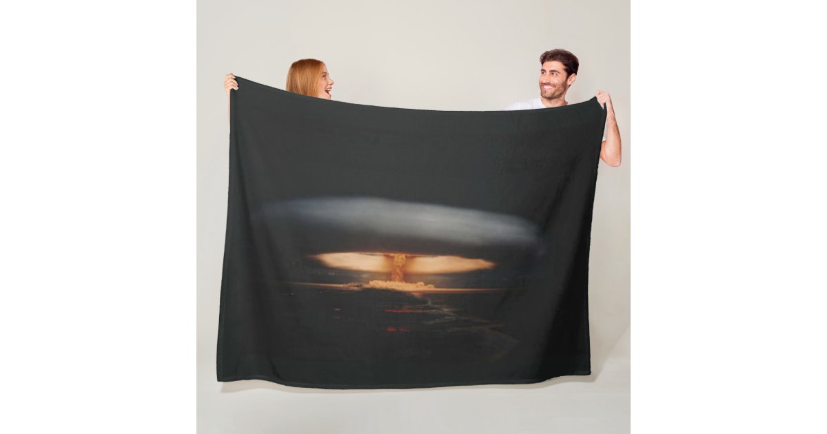 NUCLEAR EXPLOSION FLEECE BLANKET | Zazzle