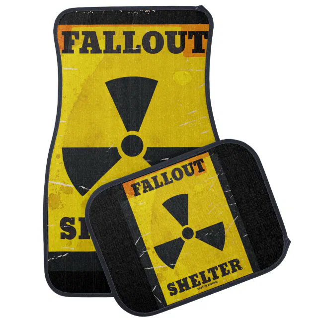 Nuclear Fallout Shelter poster Car Floor Mat | Zazzle