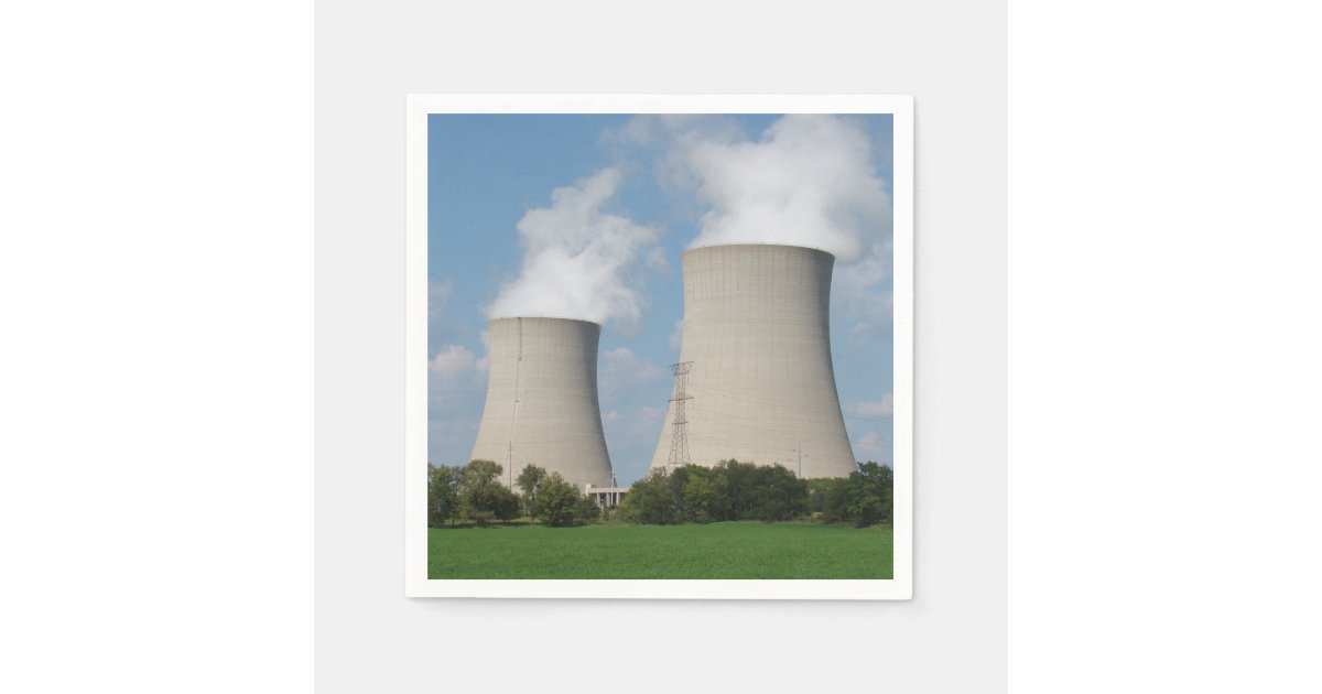 Nuclear Power Plant Cooling Towers Napkins | Zazzle