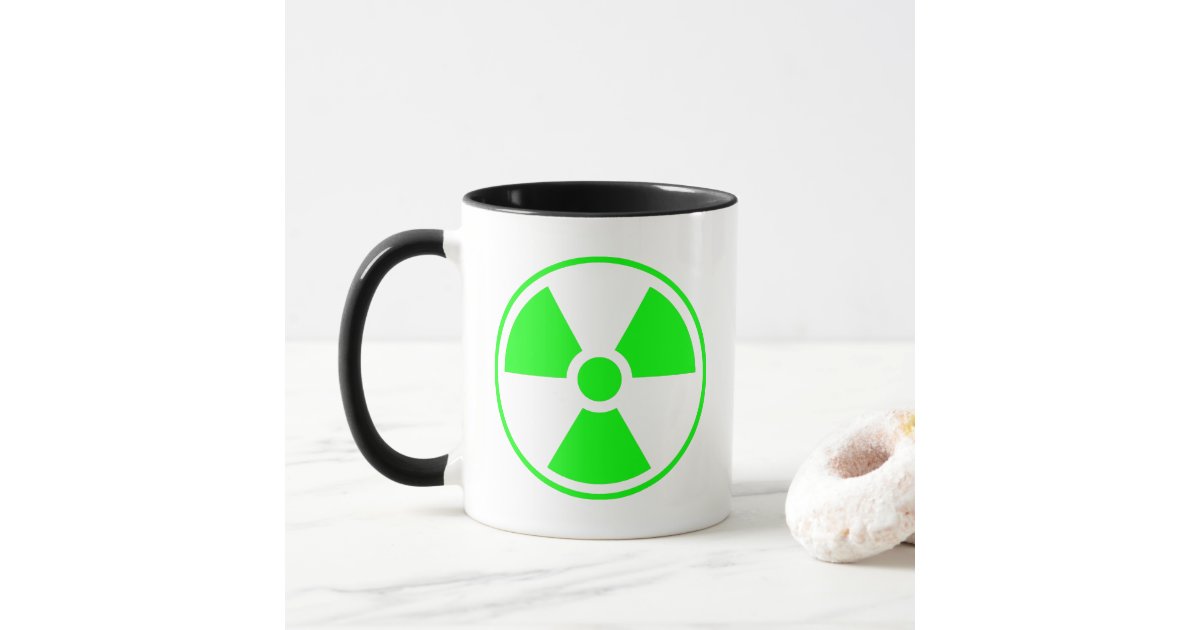 Nuclear Radioactive Radiation Symbol in green Mug | Zazzle