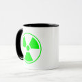 Nuclear Radioactive Radiation Symbol in green Mug | Zazzle