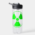Nuclear Radioactive Radiation Symbol in green Water Bottle | Zazzle
