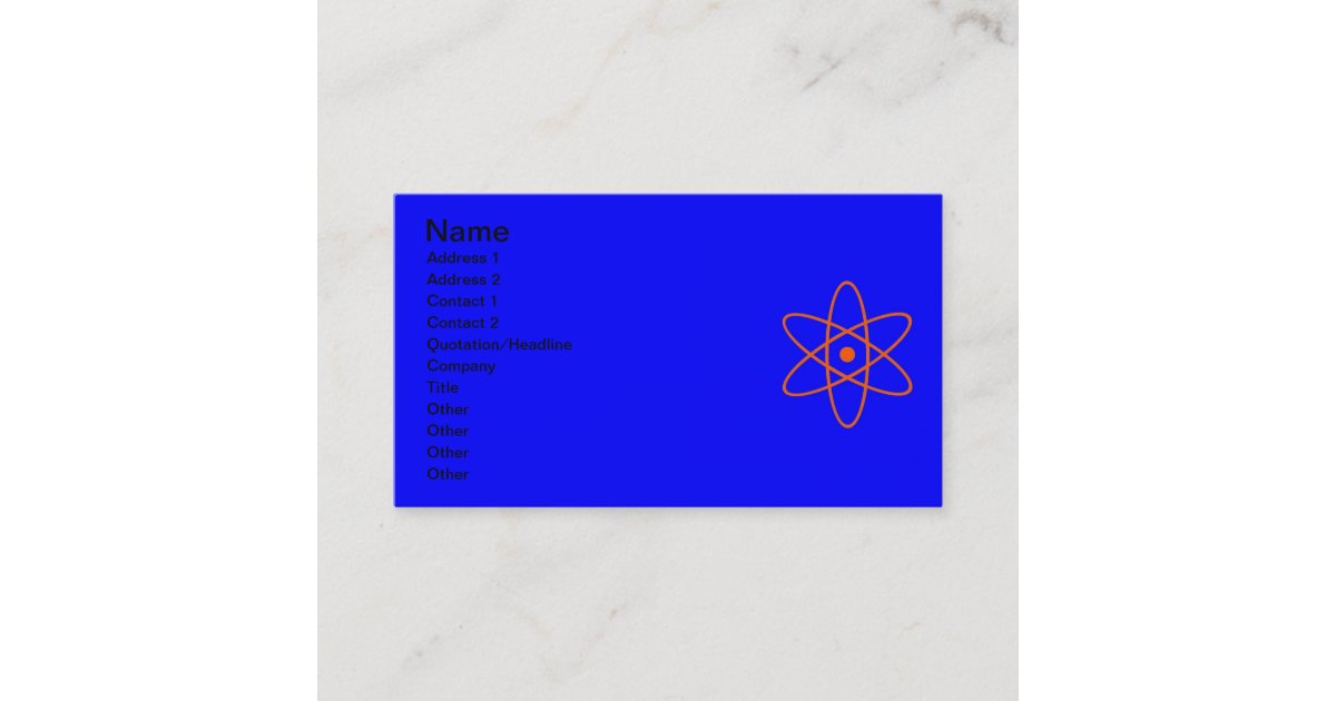 Nuclear Sign Business Card | Zazzle