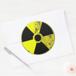 Nuclear Symbol Classic Round Sticker | Zazzle