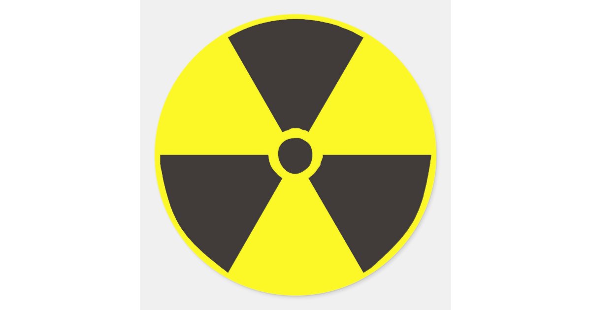 Nuclear Symbol Classic Round Sticker | Zazzle