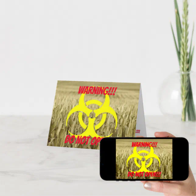 Nuclear Warning Funny Happy Birthday Card | Zazzle