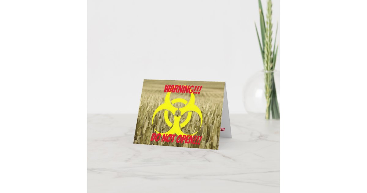 Nuclear Warning Funny Happy Birthday Card | Zazzle