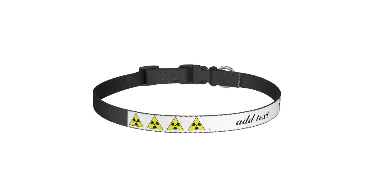 Nuclear Warning Triangle Pet Collar | Zazzle