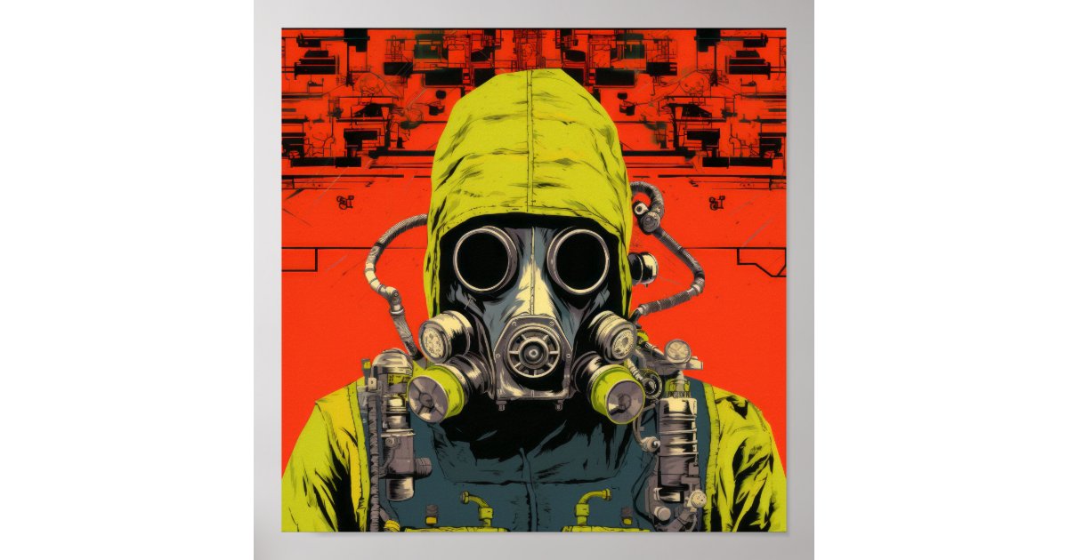 Nuclear Waste Man - Vibrant Radioactive Superhero Poster | Zazzle