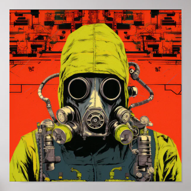 Nuclear Waste Man - Vibrant Radioactive Superhero Poster | Zazzle