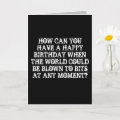 NUCLEAR WW3 BIRTHDAY CARD | Zazzle