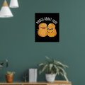 Nuggs About You Funny Food Nugget Pun Dark BG Poster | Zazzle