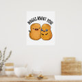 Nuggs About You Funny Food Nugget Pun Poster | Zazzle