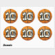Number 10 Basketball and Players Classic Round Sticker | Zazzle
