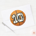 Number 10 Basketball and Players Classic Round Sticker | Zazzle