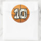 Number 10 Basketball and Players Classic Round Sticker | Zazzle