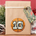 Number 10 Basketball and Players Classic Round Sticker | Zazzle