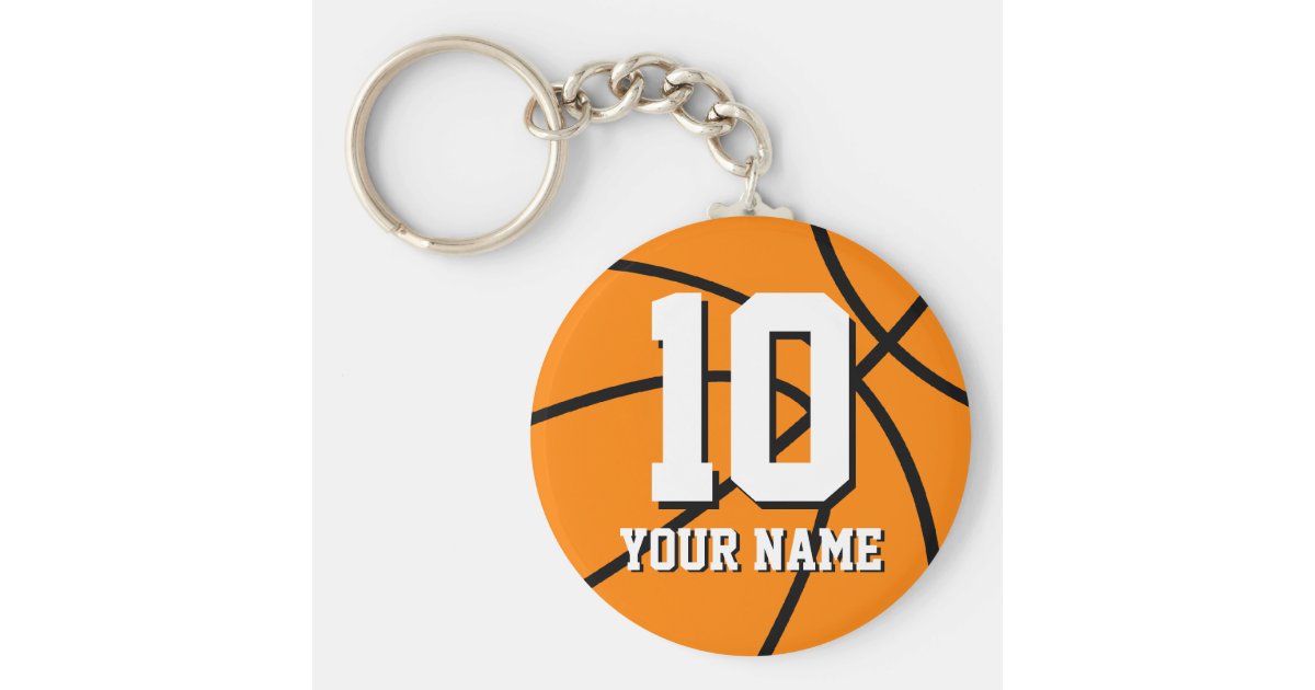 Number 10 basketball keychains | Personalizable | Zazzle.com