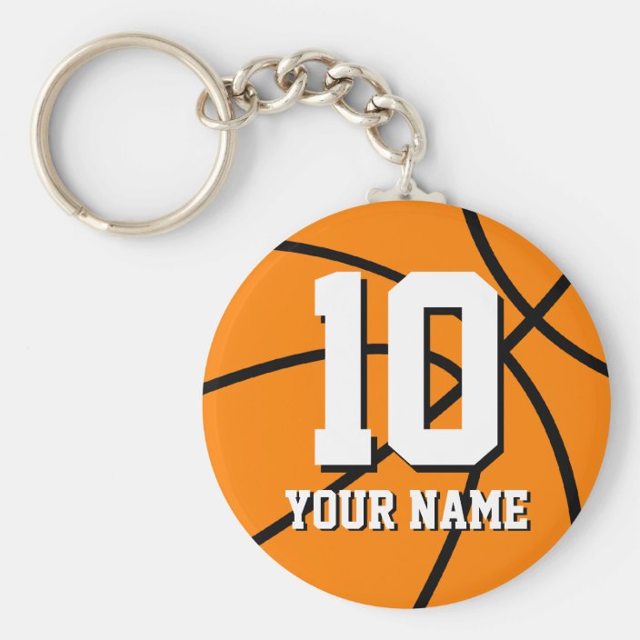 Number 10 basketball keychains | Personalizable | Zazzle.com