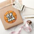 Number 11 Basketball and Players Classic Round Sticker | Zazzle