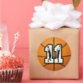 Number 11 Basketball and Players Classic Round Sticker | Zazzle