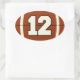 Number 12 Football Sticker. Oval Sticker | Zazzle