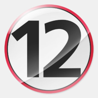 Number 12 Stickers | Zazzle