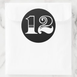 Number 12 sticker | Zazzle