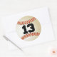 Number 13 Baseball Classic Round Sticker | Zazzle