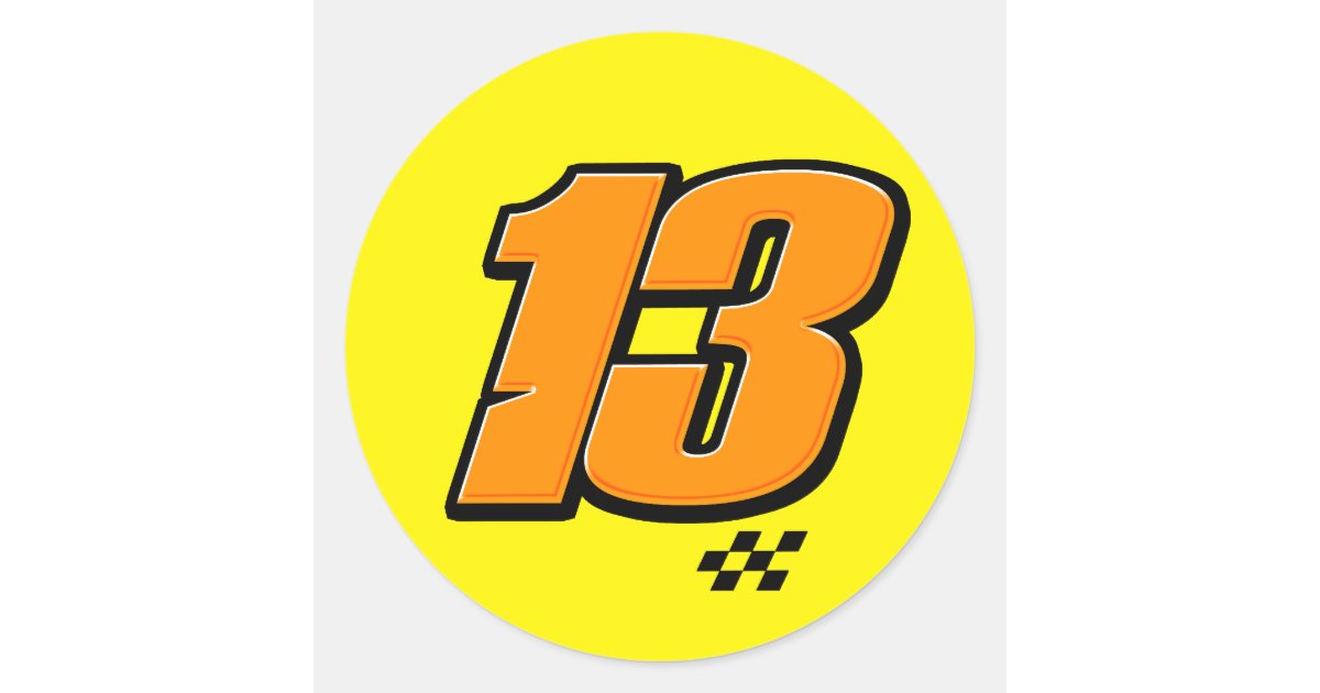 Number 13 - Sticker | Zazzle