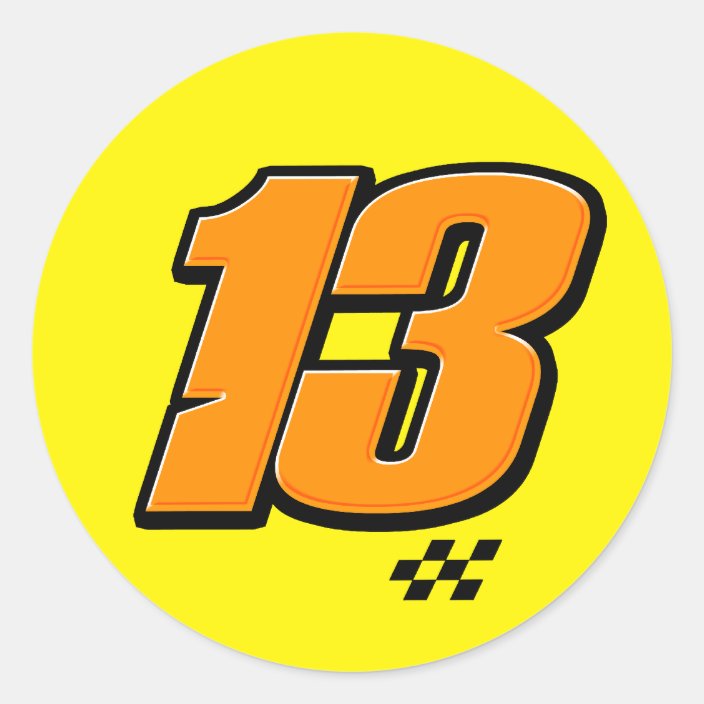 Number 13 - Sticker | Zazzle.com