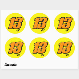 Number 13 - Sticker | Zazzle