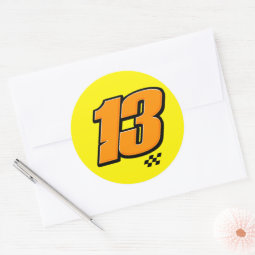Number 13 - Sticker | Zazzle