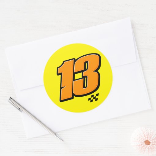 Number 13 - Sticker | Zazzle