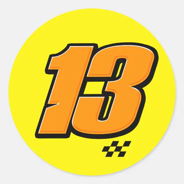 Number 13 - Sticker | Zazzle