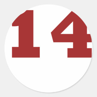 Number 14 Stickers | Zazzle