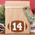 Number 14 Football Sticker. Oval Sticker | Zazzle