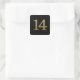 Number 14 Gold Square Sticker | Zazzle