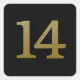 Number 14 Gold Square Sticker | Zazzle