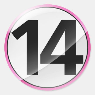 Number 14 Stickers | Zazzle