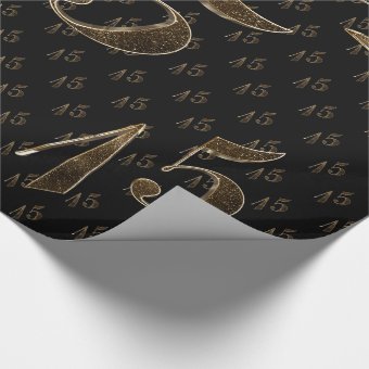 Number 15 15th Wedding Anniversary Quinceanera Wrapping Paper | Zazzle