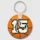 Number 15 Basketball and Players Keychain | Zazzle